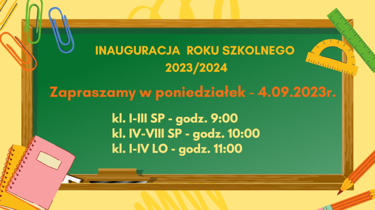 Inauguracja roku szkolnego 2023/2024 - Zespół Szkół Ogólnokształcących im. Ignacego Jana ...